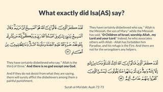 Lessons from the story of Prophet Isa - Jesus (AS) | PDF