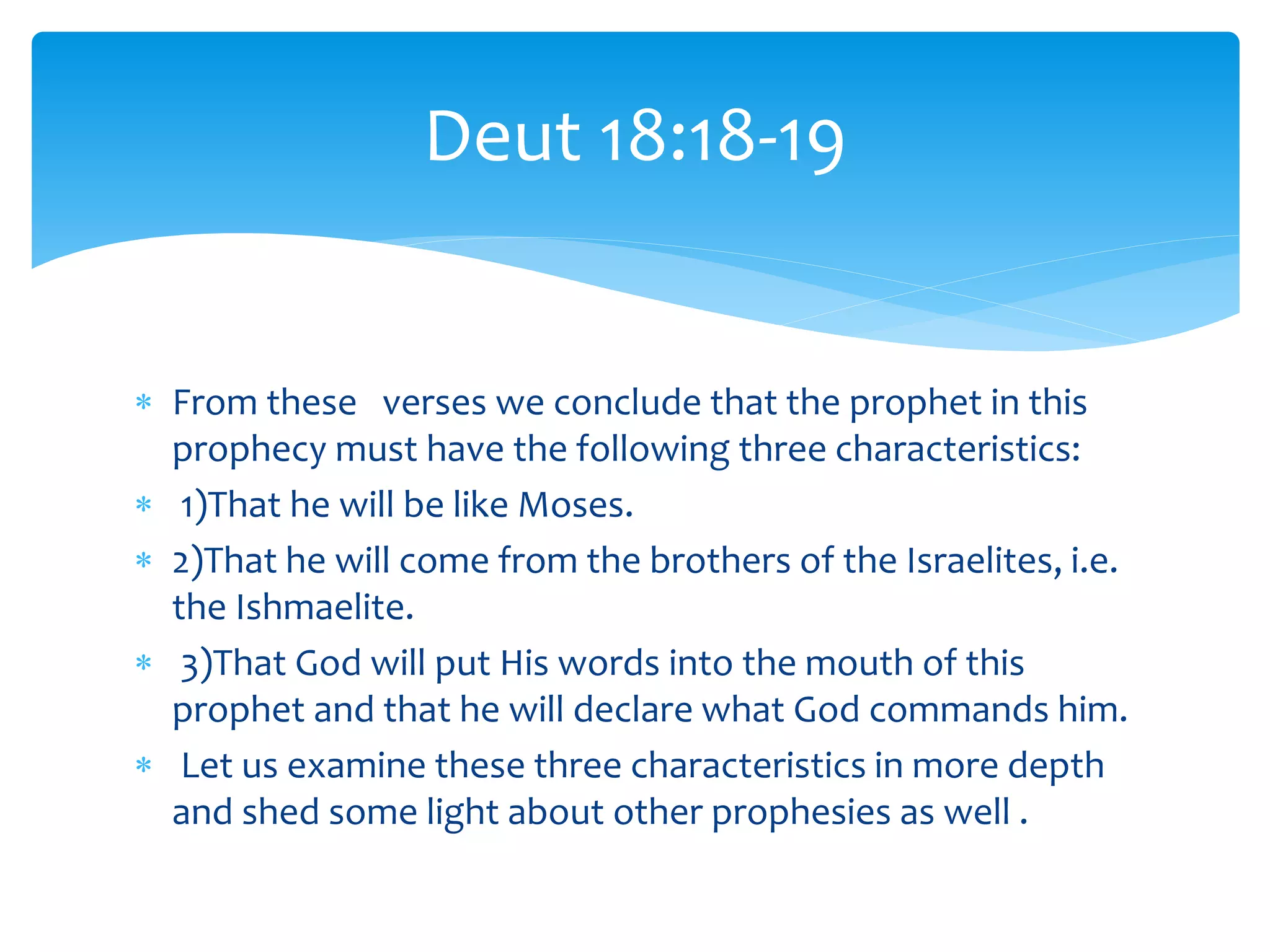 Prophet Muhammad in the Bible | PPTX