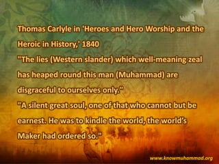 Prophet Muhammad in the Eyes of the World Thinkers | PPSX
