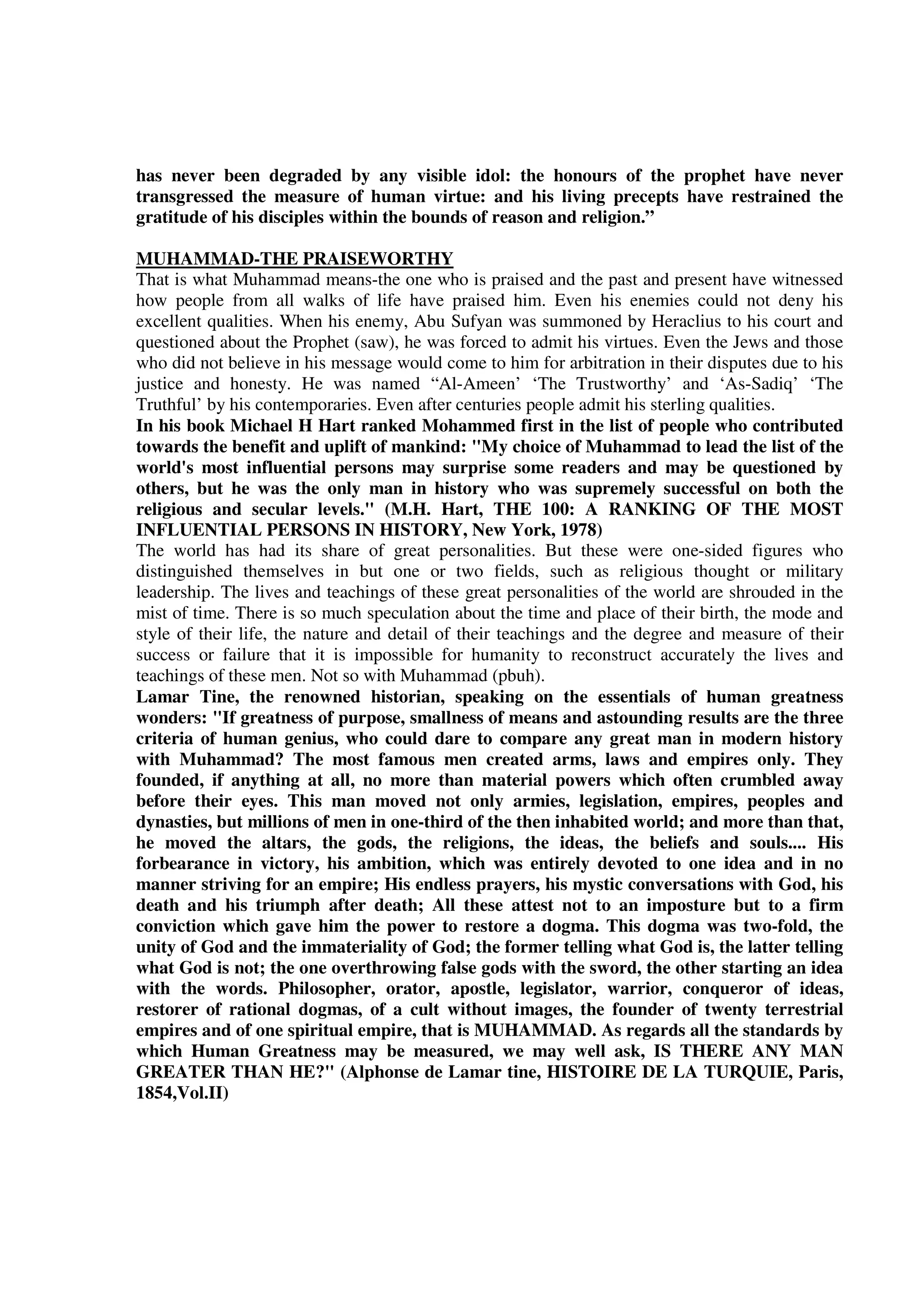 Prophet Muhammad (pbuh) mercy for mankind | PDF