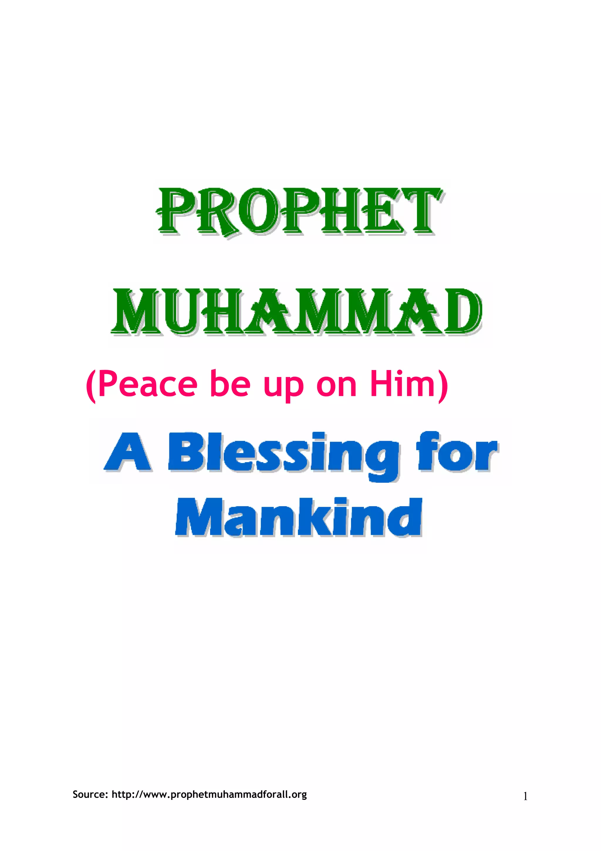 Prophet Muhammad (saw) -blessing for mankind | PDF