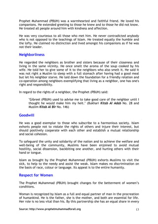 Prophet Muhammad (saw) -blessing for mankind | PDF