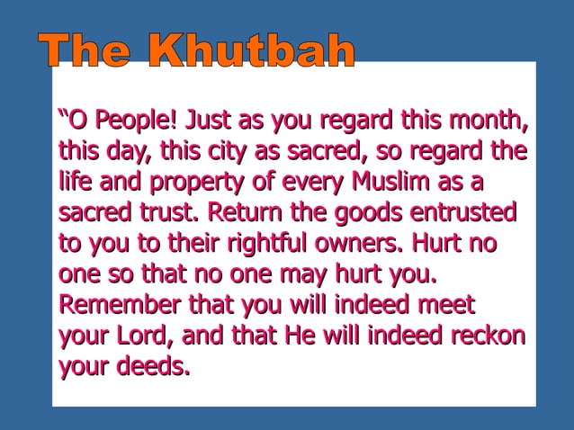 Prophet's Farewell, Islam | PPS | Islam | Religion & Spirituality