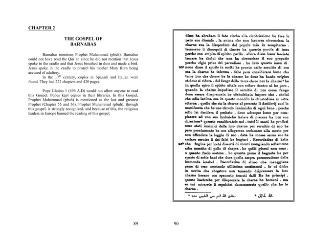 Prophet Muhammad the Last Messenger in the Bible | PDF