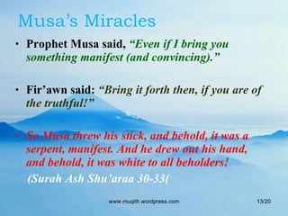 Miracles Of Prophet Musa