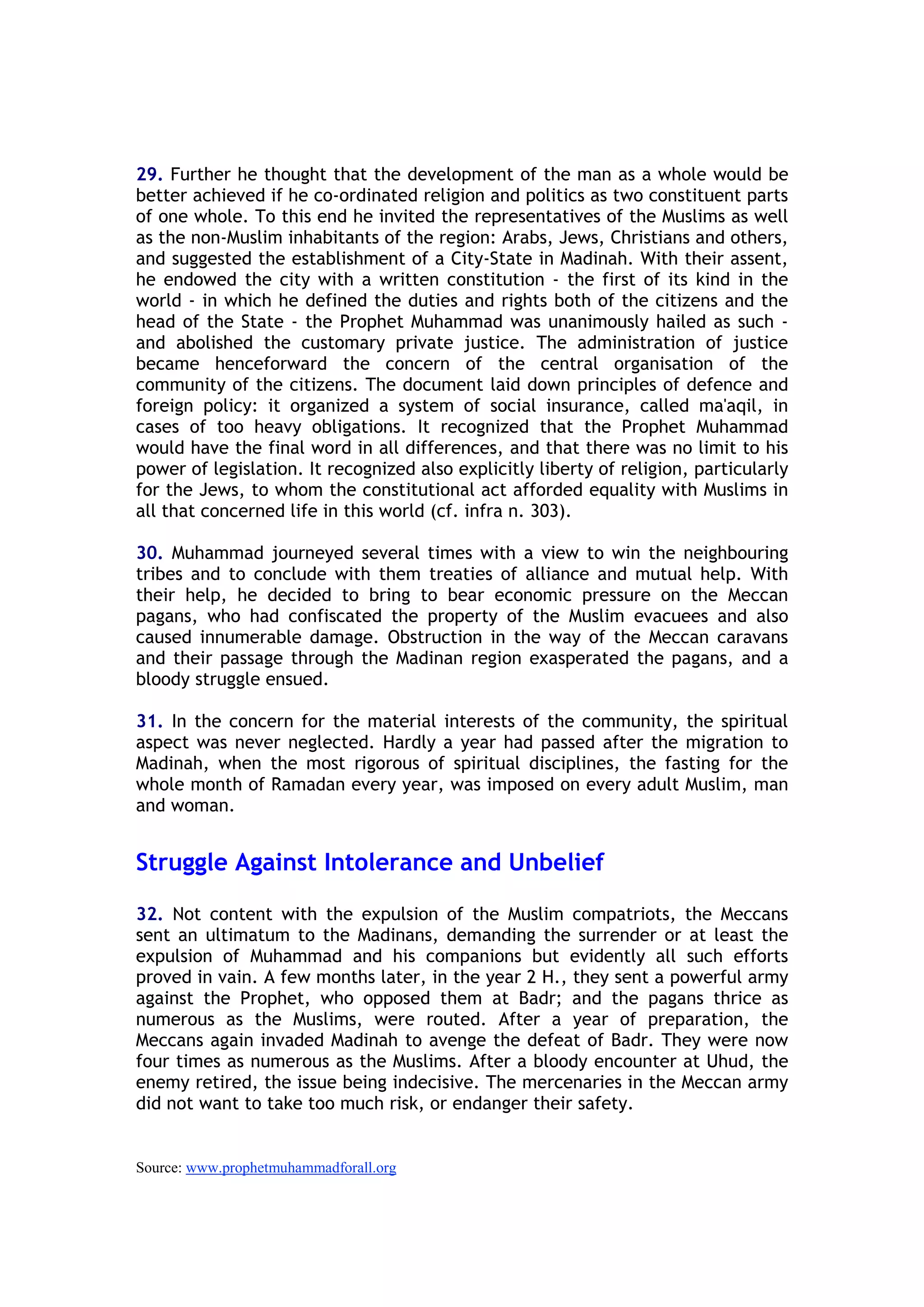 Prophet of Islam Biography by Hamidullah | PDF