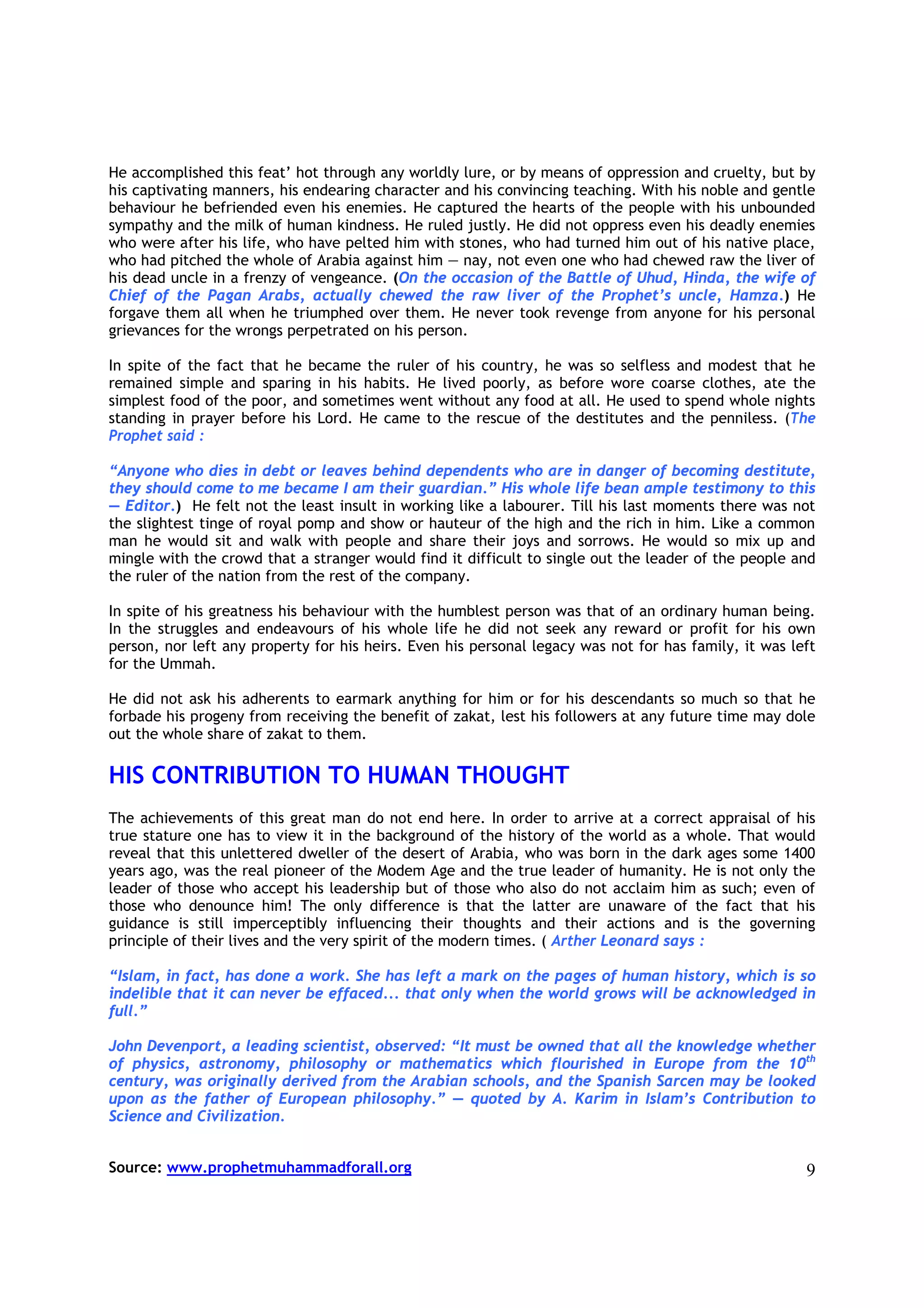 Prophet of Islam Biography by Maududi | PDF