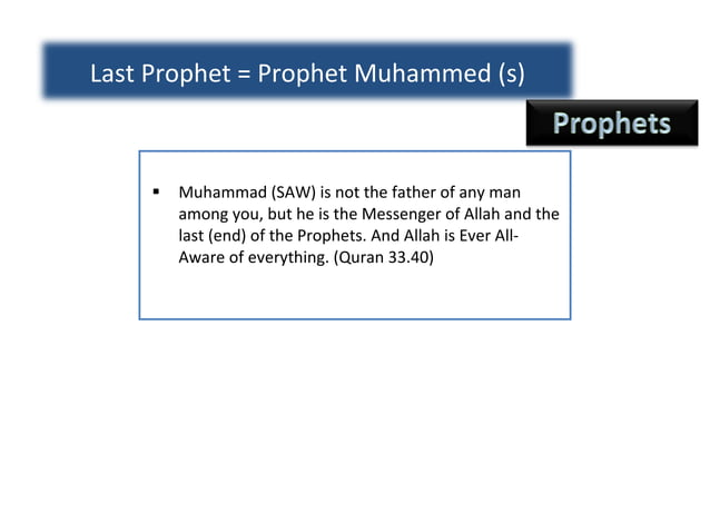 Prophets | PPT | Islam | Religion & Spirituality