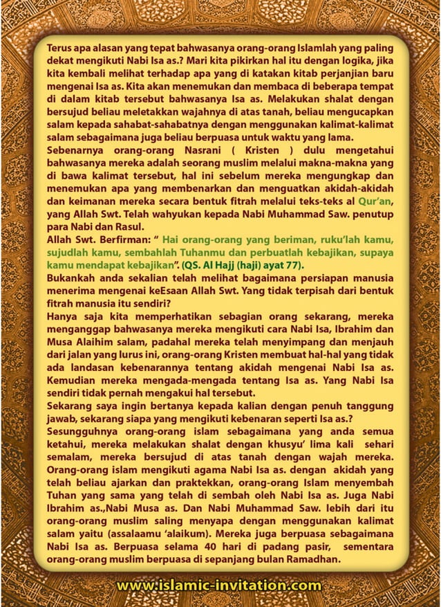 Bagaimanakah praktek ibadah para Nabi Allah swt. Ibrahim, Musa, Isa, Muhammad alaihimu ssalam ...