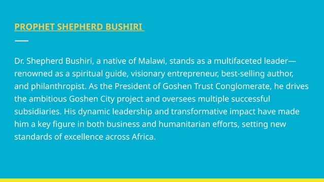 Prophet Shepherd Bushiri | Major 1 | ECG Church | PPT