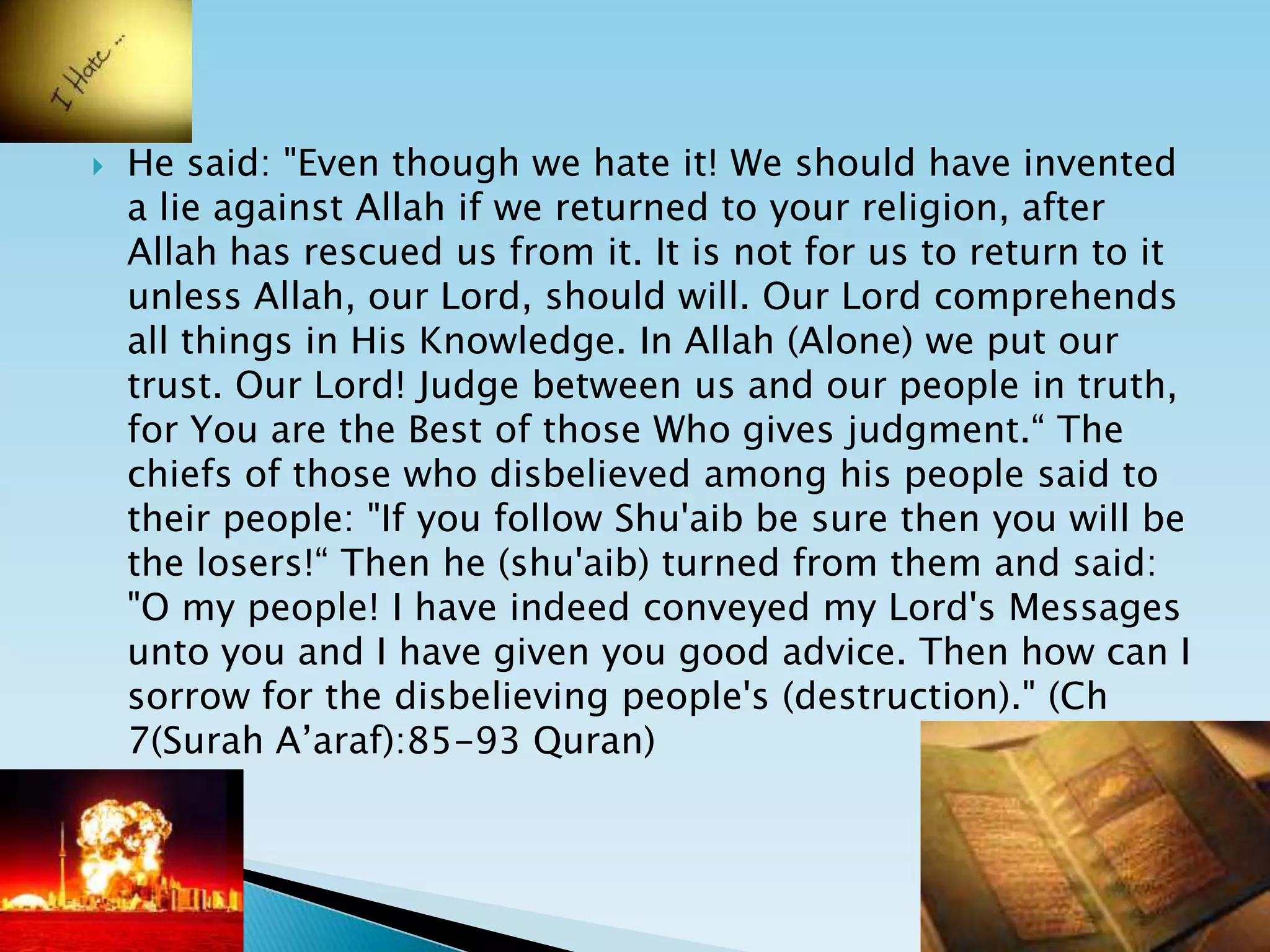 Prophet shu’aib | PPTX