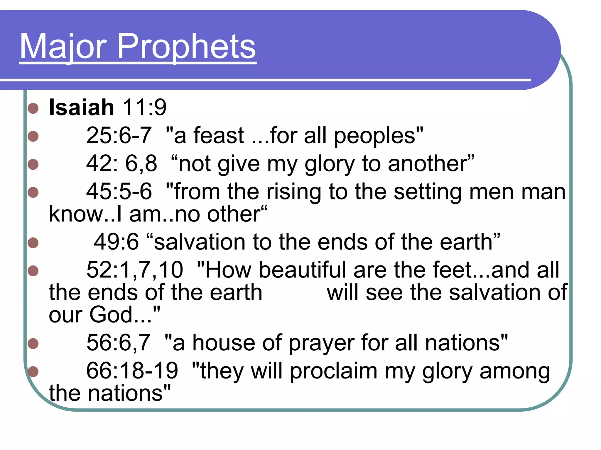 Prophets & Mission | PPT