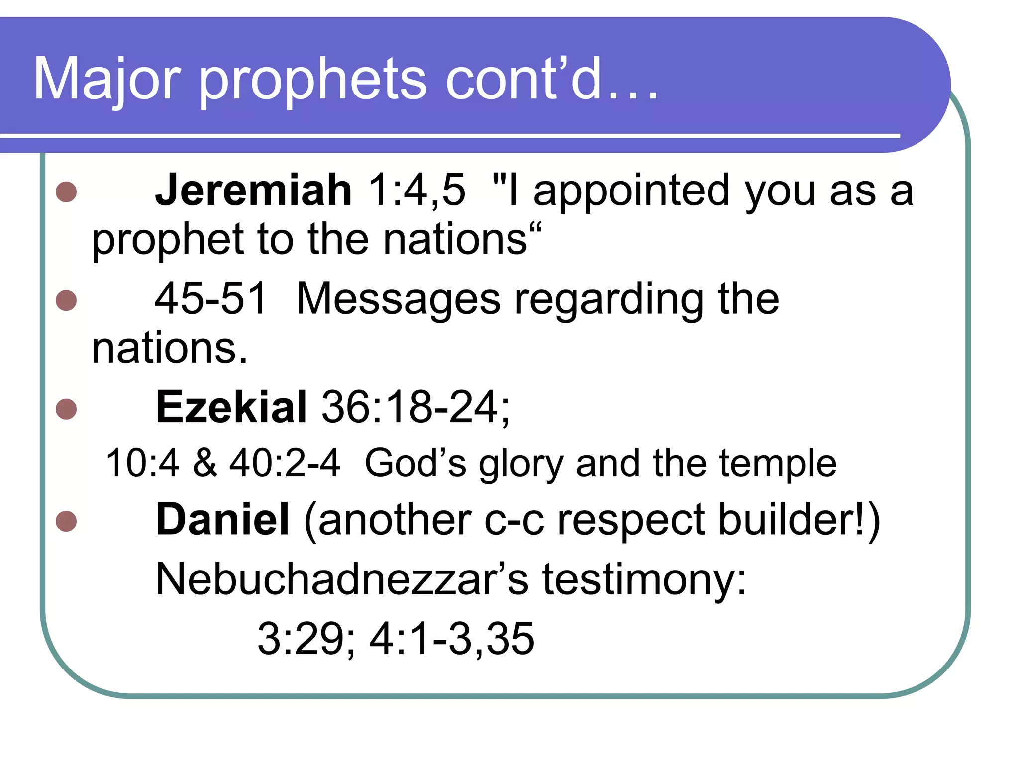 Prophets & Mission | PPT