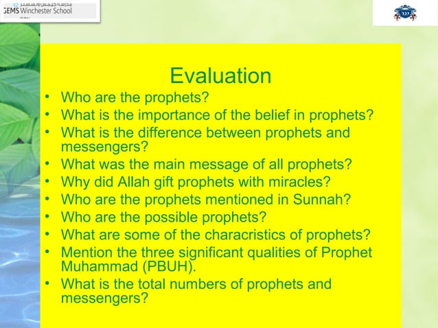 Prophets of islam yr 9 ppt by m uhammad javed iqbal | PPT