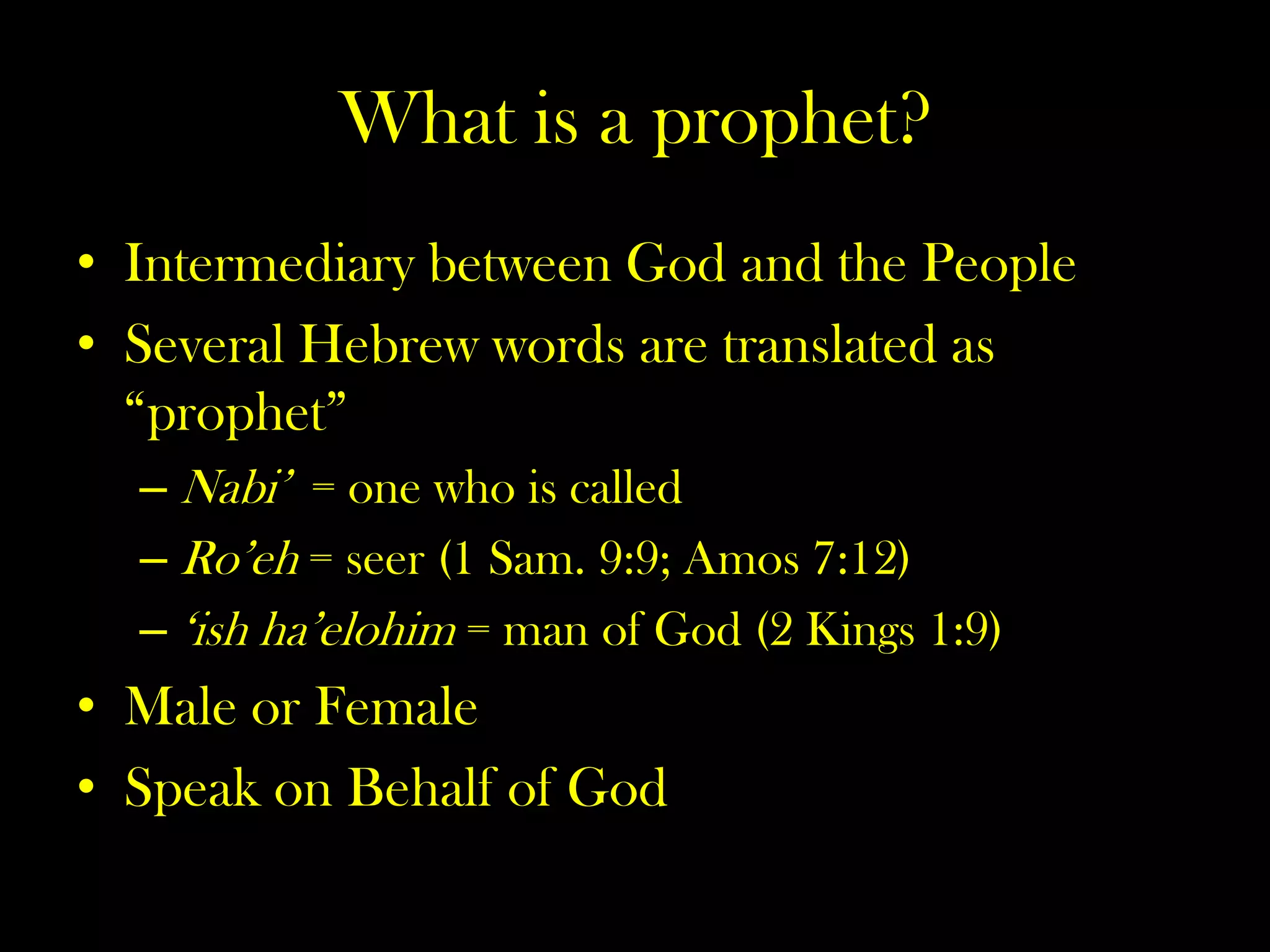 Prophets Of The Old Testament | PPTX