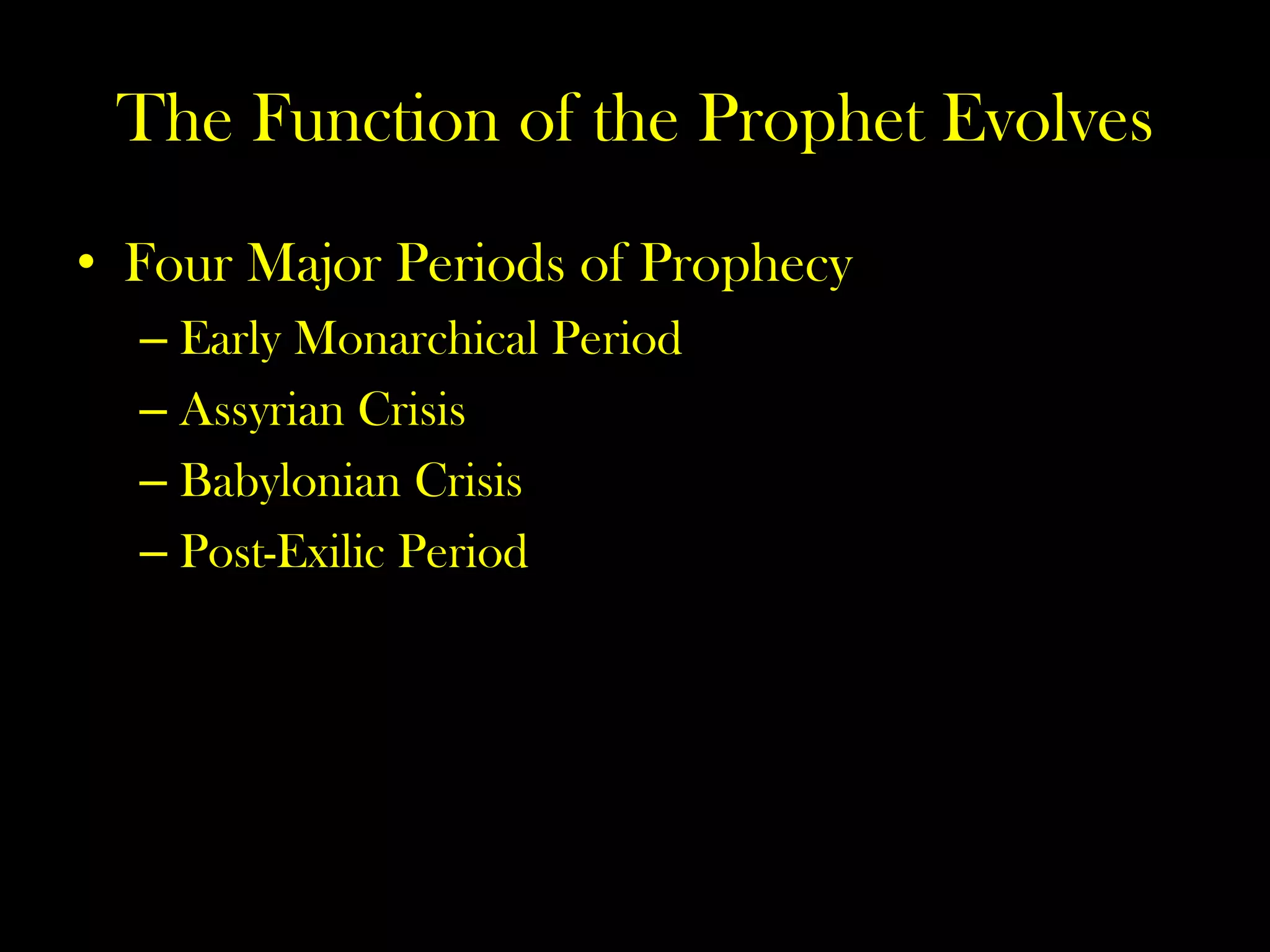 Prophets Of The Old Testament | PPTX