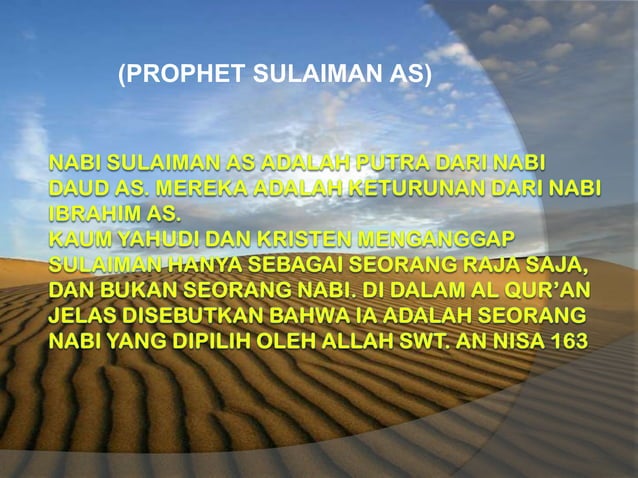 (Prophet sulaiman as) fix | PPT