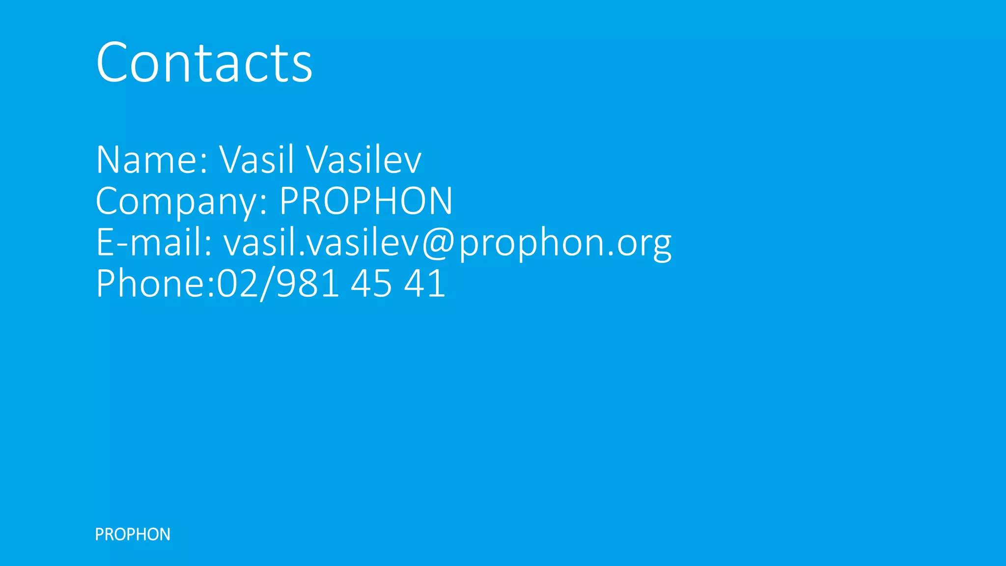 Vasil Vasilev @ SeeMe7 | PPT