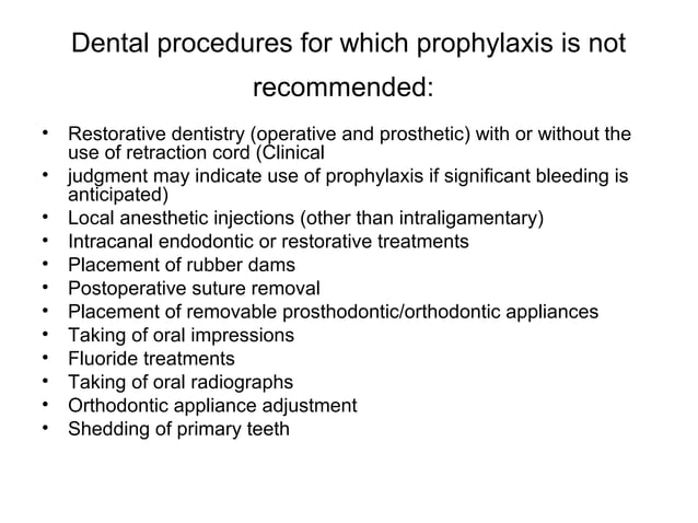Prophylactic antibiotic coverage in dentistry | PPT | Dental Health ...