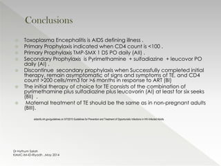 Prophylaxis and treatment of opportunistic infections in HIV patients ...