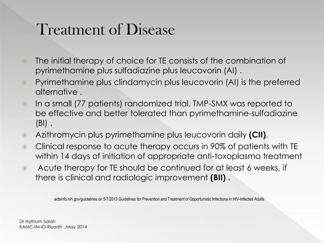 Prophylaxis and treatment of opportunistic infections in HIV patients | PPT