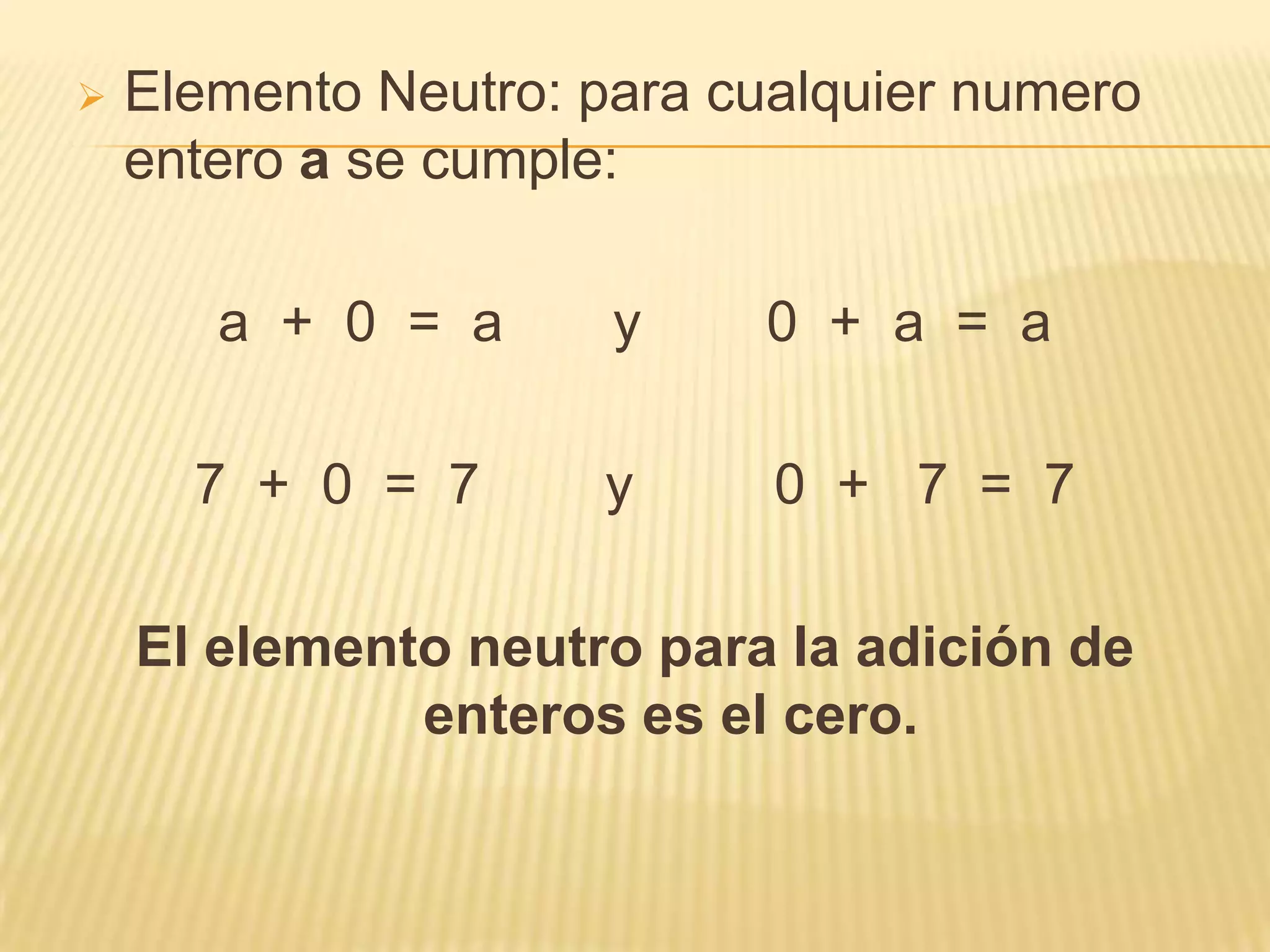 Propiedades básicas de la adición en Z | PPT