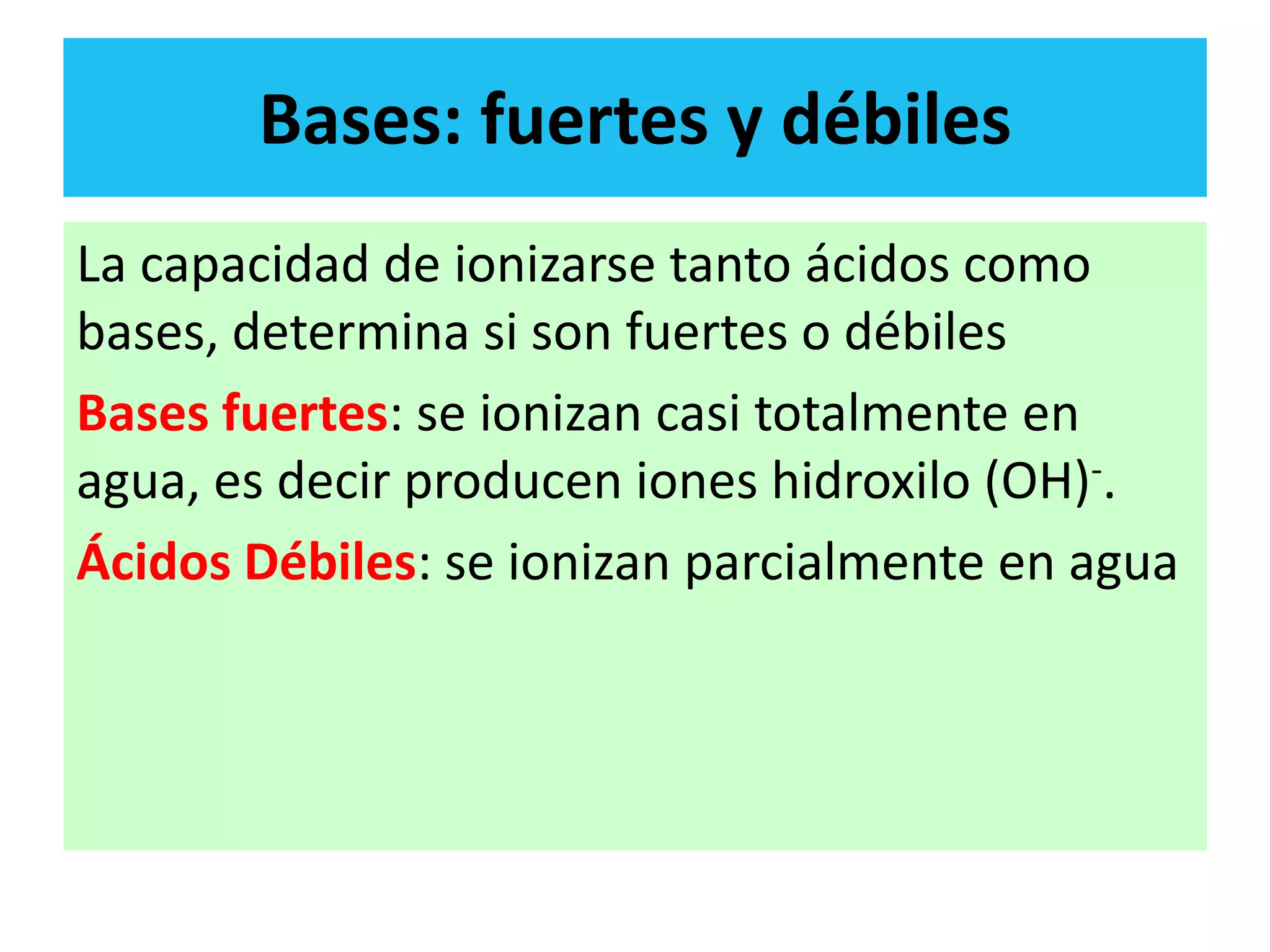 Propiedades de ácidos y bases | PPTX