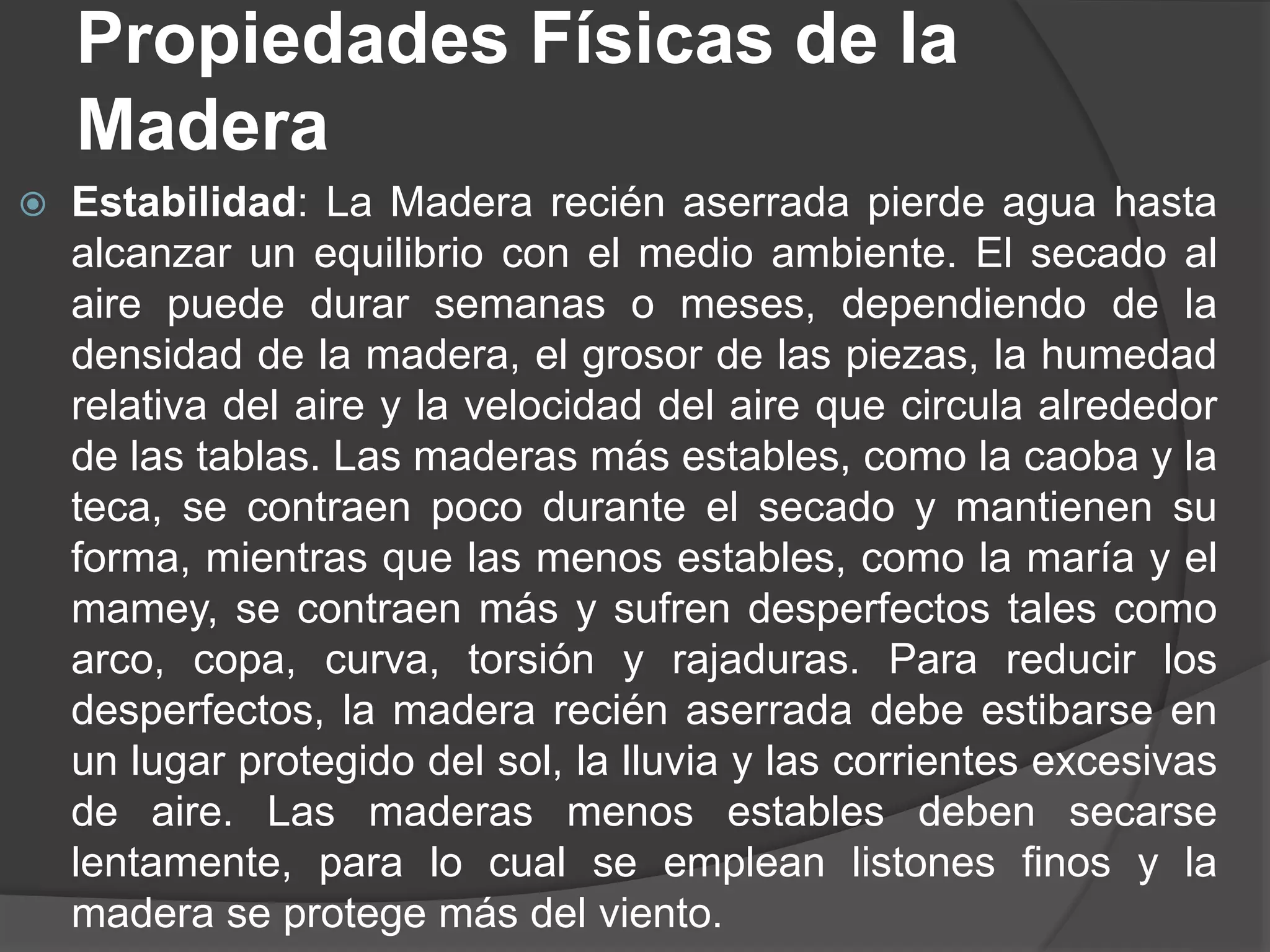 Propiedades de la madera 2 | PPTX