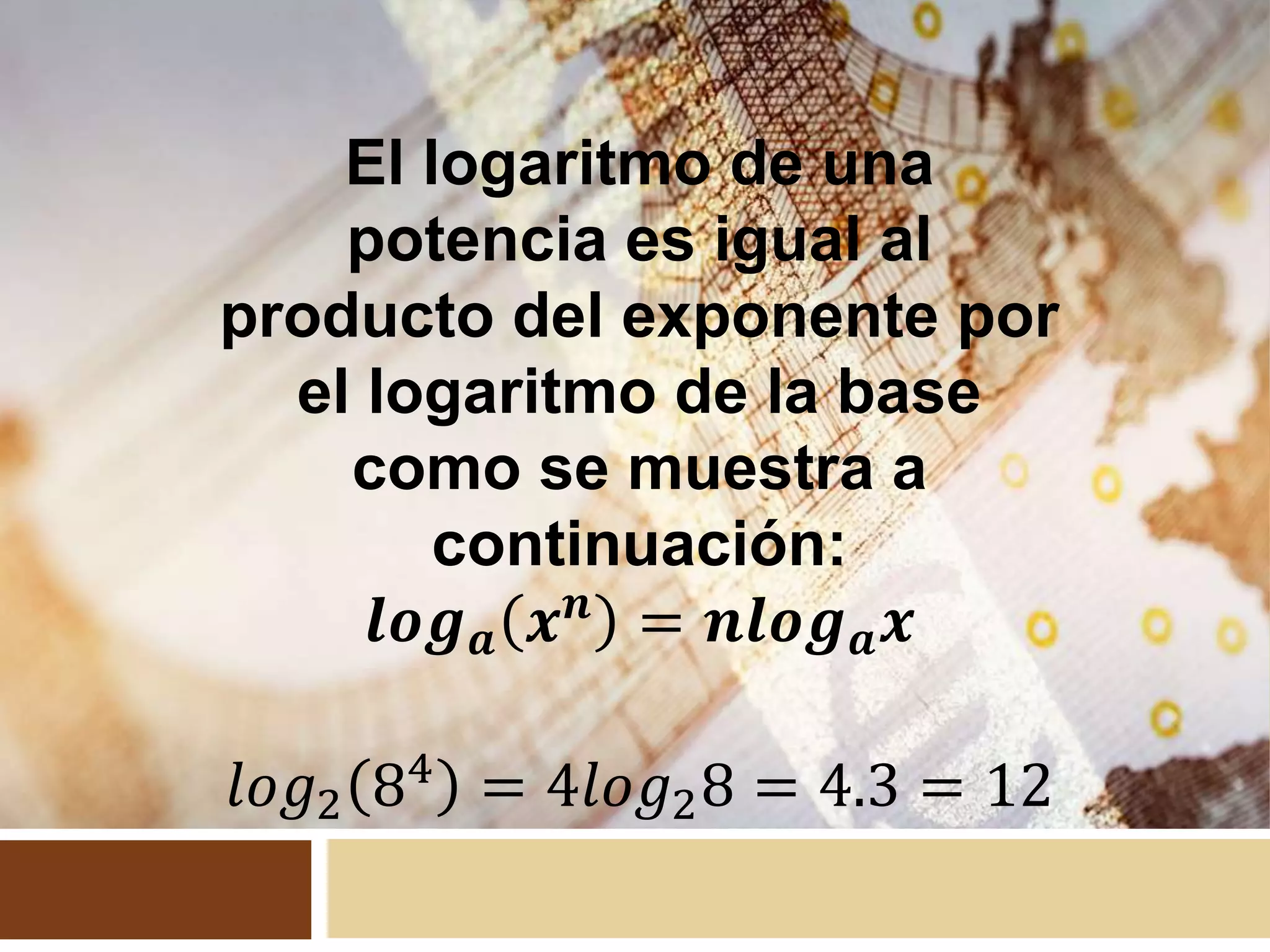 Propiedades de la potenciacion, radicacion y logaritmacion | PPTX