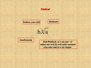 Propiedades de la radicación y potenciación | PPT