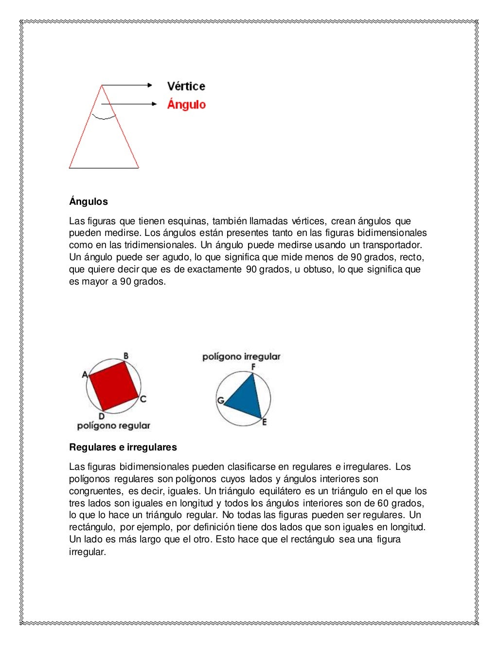 Propiedades de las figuras geométricas planas