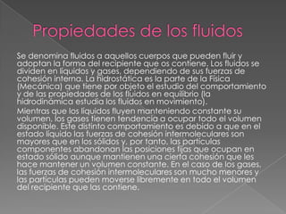 Propiedades de los liquidos | PPTX