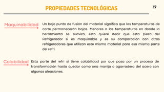 Propiedades de los materiales de un refrigerador | PDF