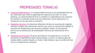 Propiedades de los materiales carolina y brenda | PPT
