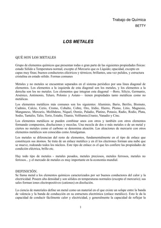 Propiedades de los metales | PDF