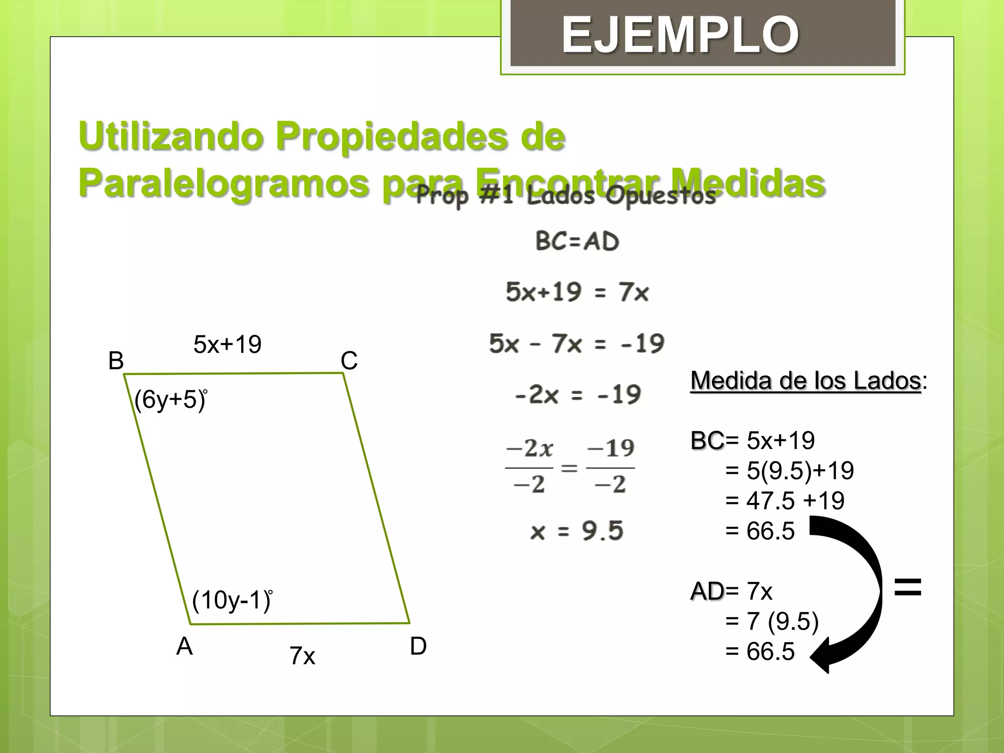 Propiedades de los paralelogramos | PPT