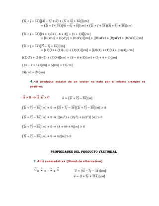 Propiedades de los vectores. | PDF