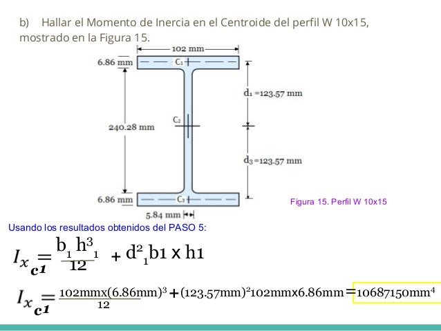 Propiedades de secciones planas transversales en vigas