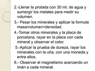 Propiedades físicas y químicas de los minerales | PPTX
