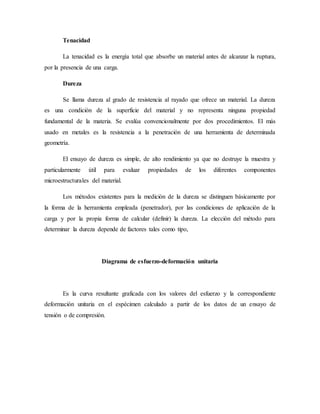 Propiedades mecánica de los materiales | DOCX