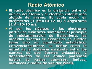 Propiedades periodicas y enlace quimico | PPT