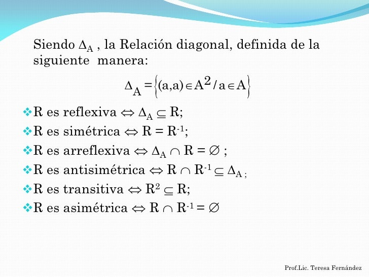 Propiedades relaciones binarias