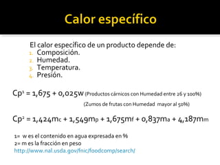 Propiedadestermicasdelosalimentos | PPT