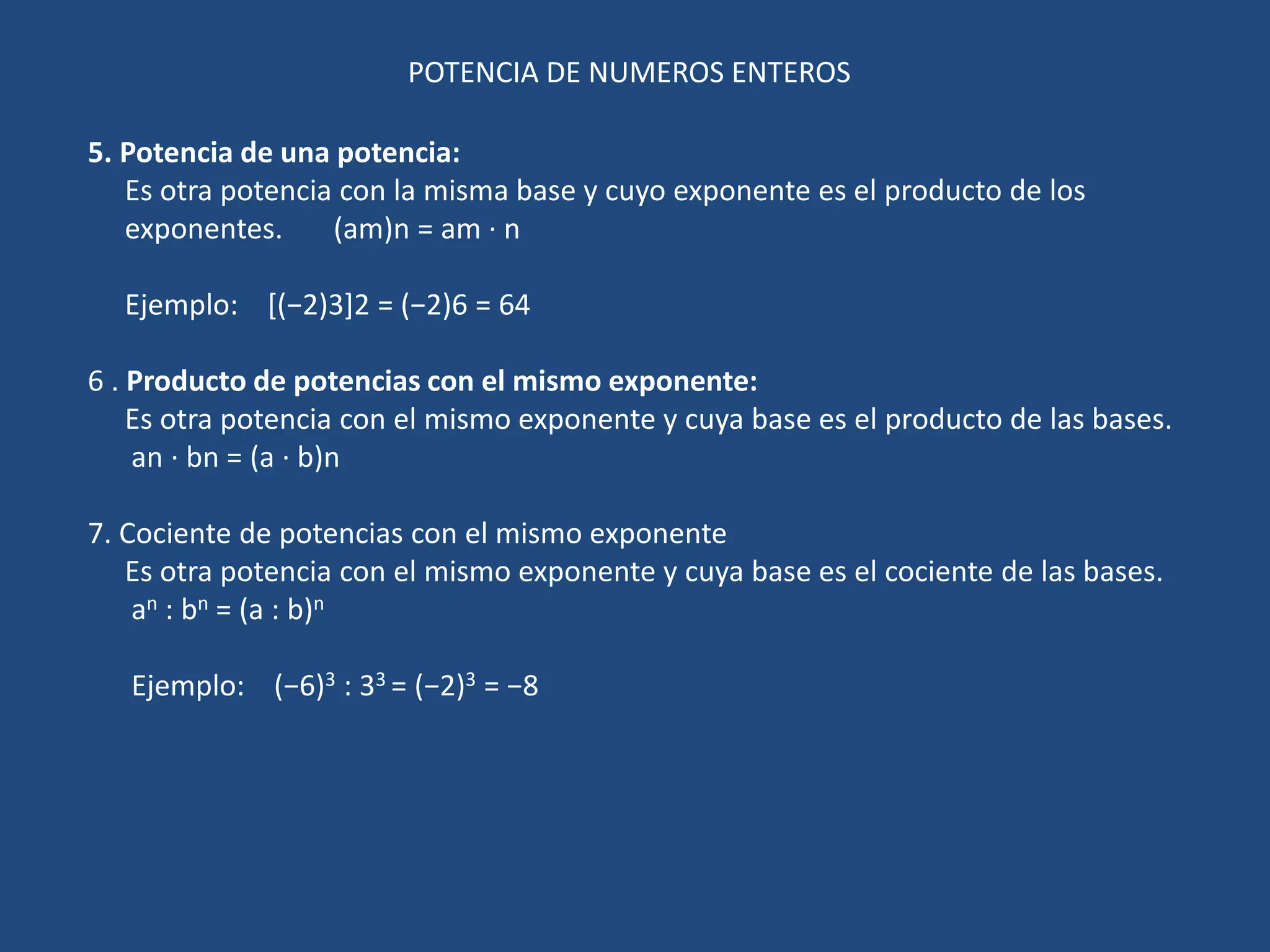 Propiedad y operaciones con numeros enteros | PPTX
