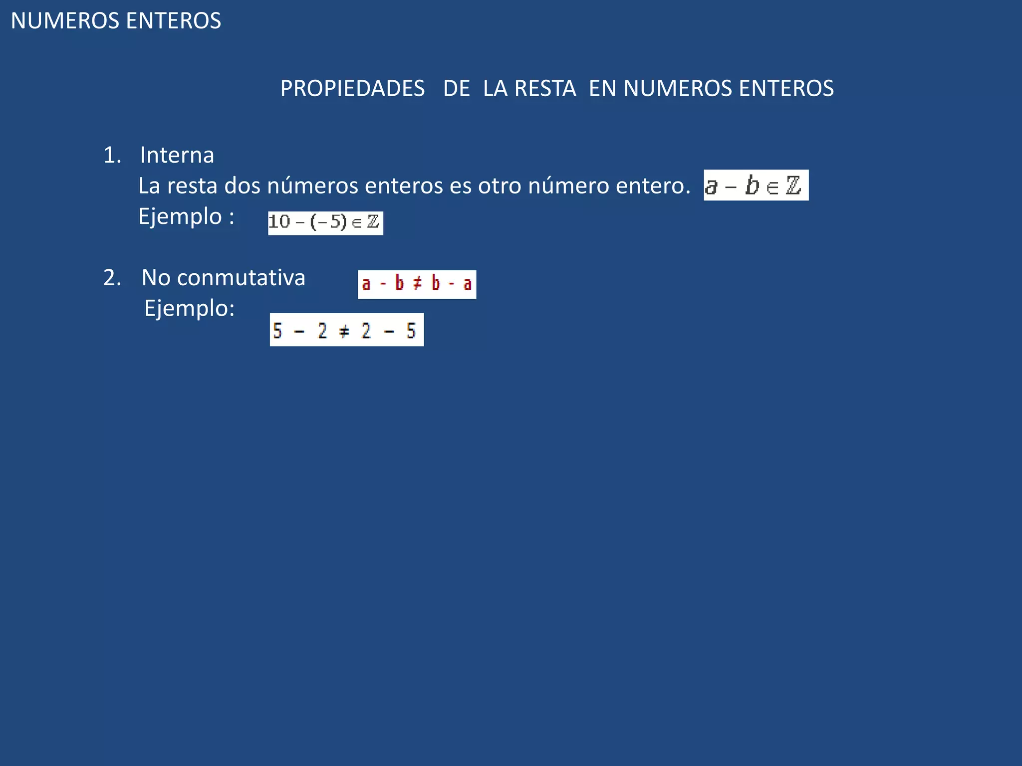 Propiedad y operaciones con numeros enteros | PPTX