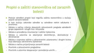 Propisi o zastiti stanovnistva od zaraznih bolesti | PPT
