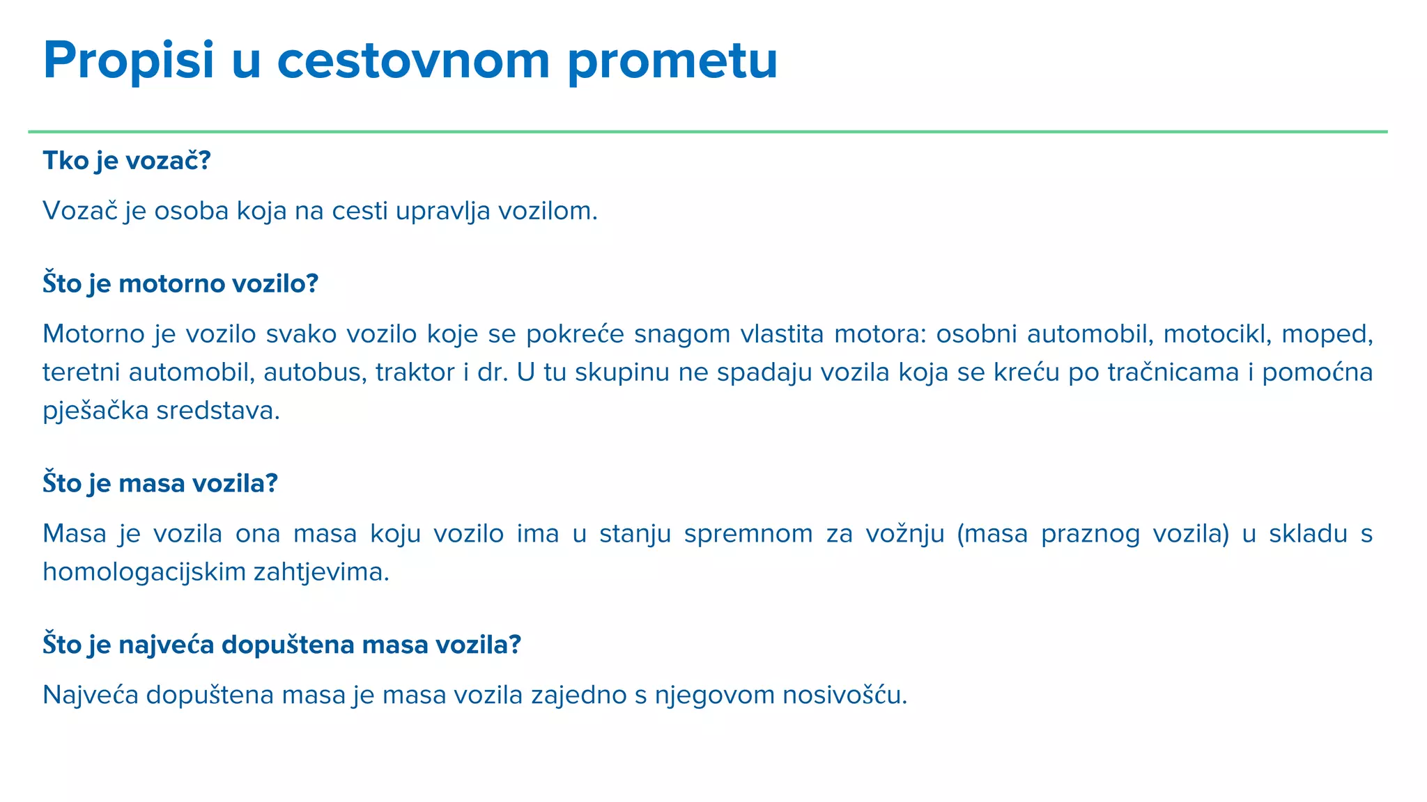 Propisi u cestovnom prometu | PPT