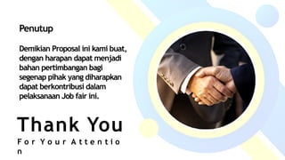 PROPOSAL JOB FAIR UPT SMKN 4 Soppeng 2024pptx | PPTX