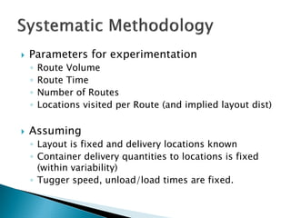 Tugger Route Generation - Flow Planner - Dr. Dave Sly | PDF