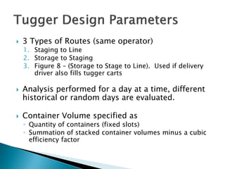 Tugger Route Generation - Flow Planner - Dr. Dave Sly | PDF